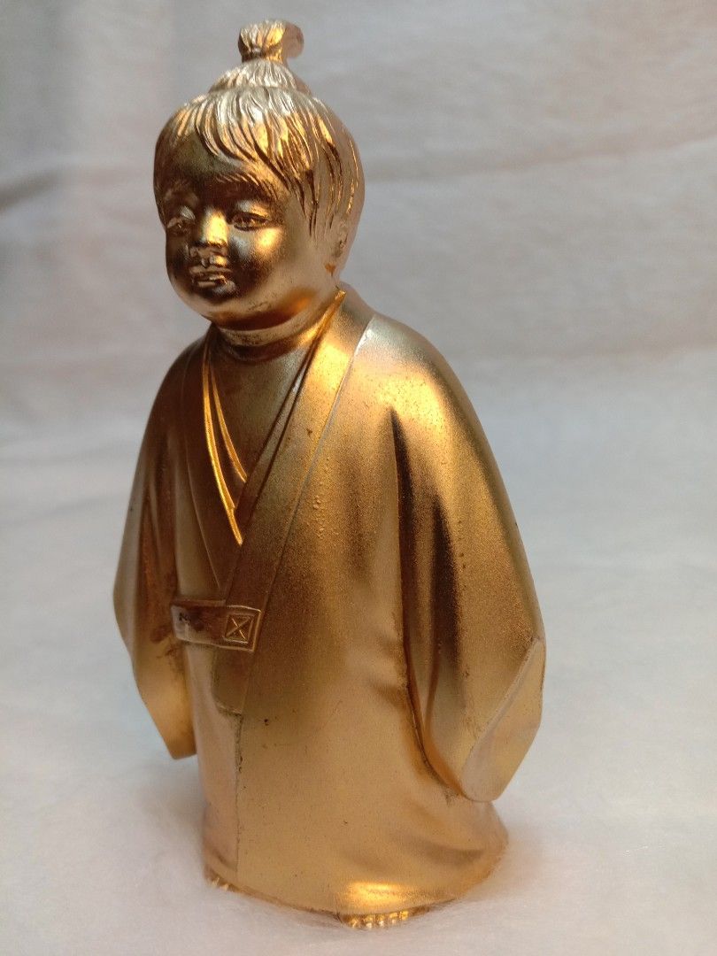Japanese Boy Brass Statue (Okimono Interior) on Carousell