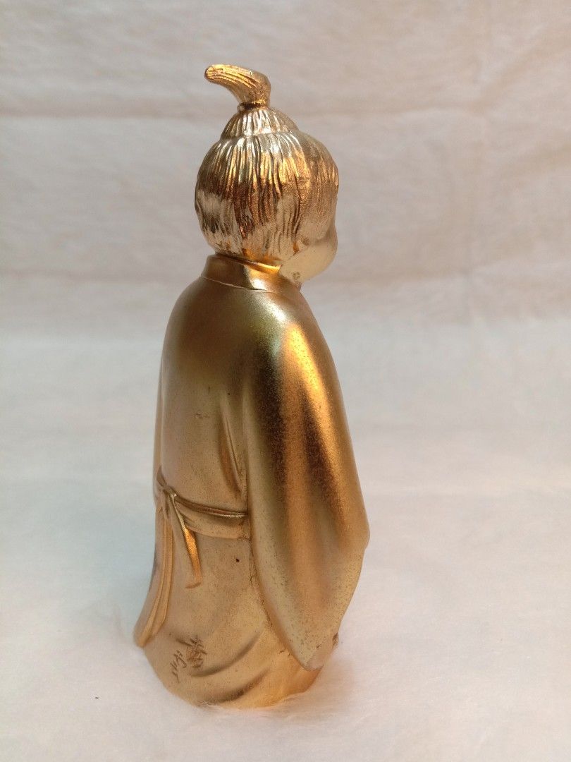 Japanese Boy Brass Statue (Okimono Interior) on Carousell