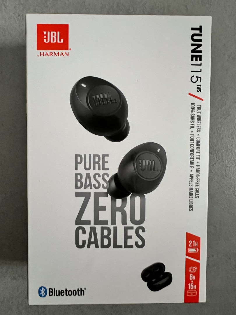 JBL Tune 115 TWS Wireless Earbuds - Black colour, Audio, Earphones on ...