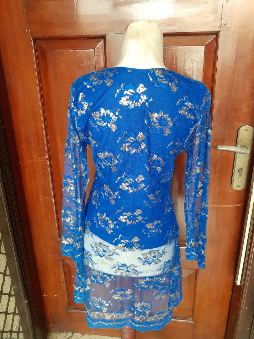 Kebaya Biru Kondangan Wisuda Minus, Fesyen Wanita, Pakaian Wanita ...