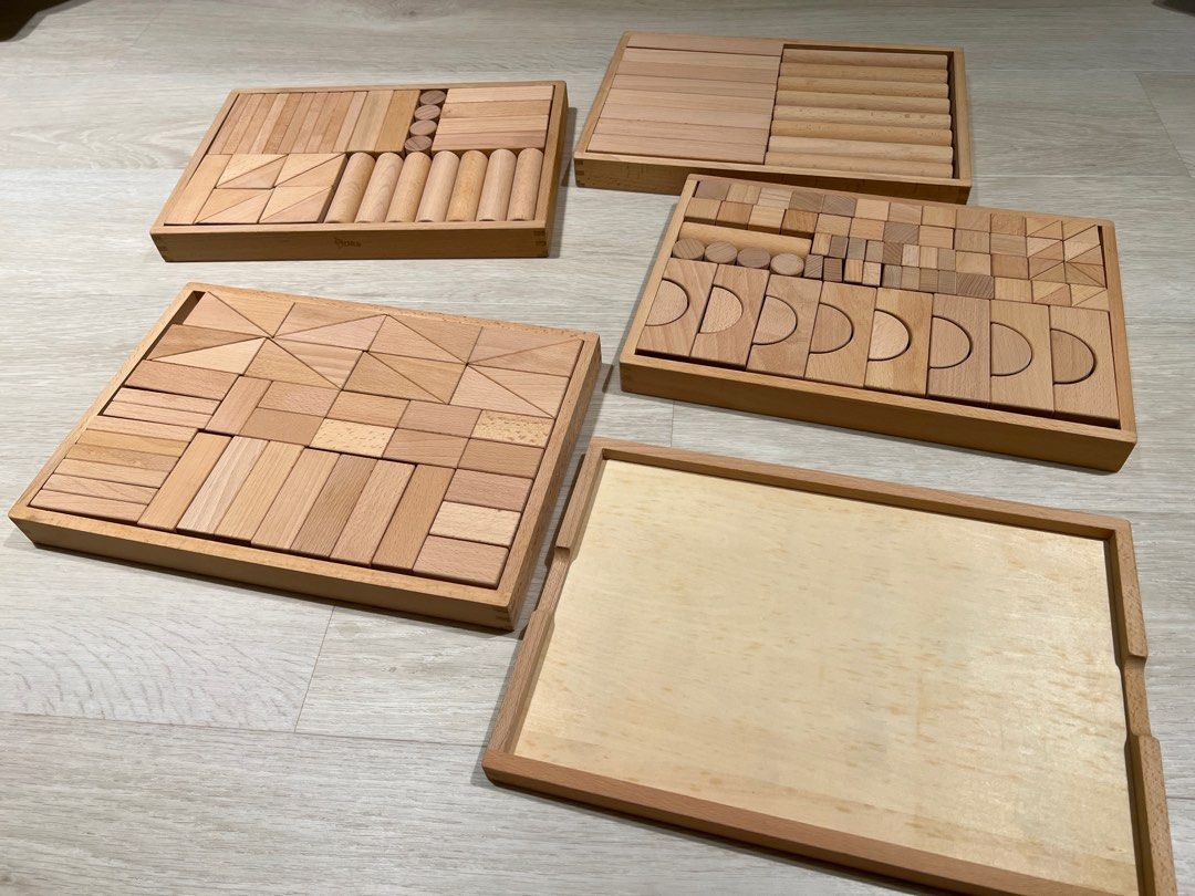 Large wooden building blocks (180 pieces), Hobbies & Toys, Toys & Games ...