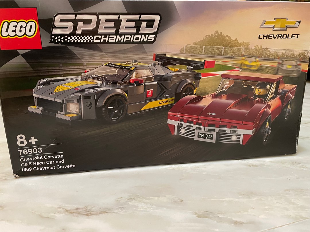LEGO Speed Champions 76903 Chevrolet Corvette C8.R Race Car and 1968 ...