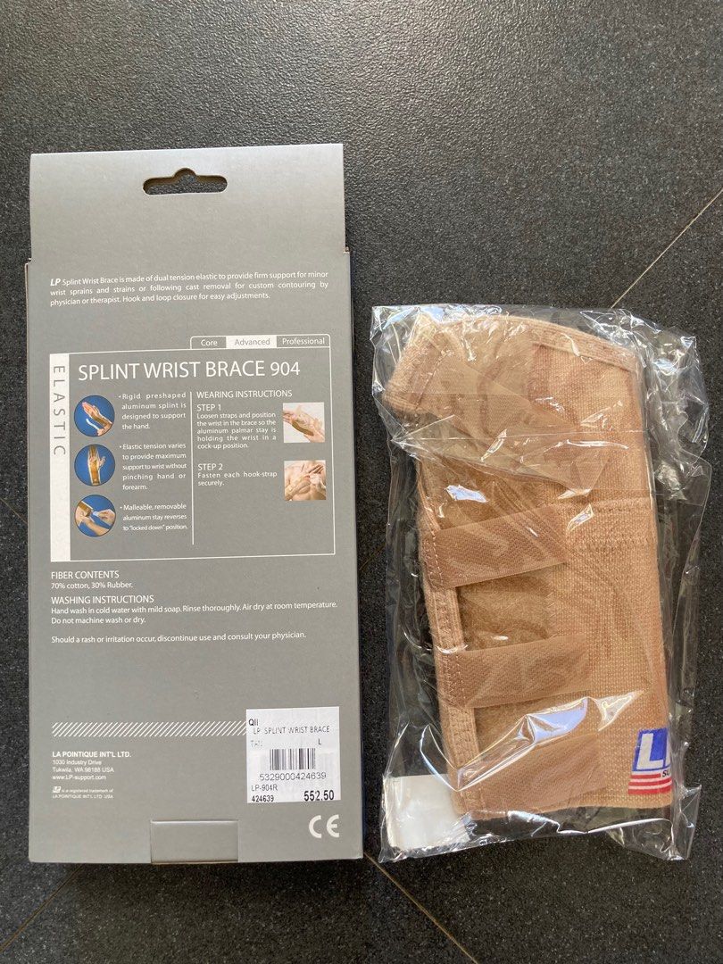 LP SUPPORT Splint wrist brace (right hand, large size), Health ...