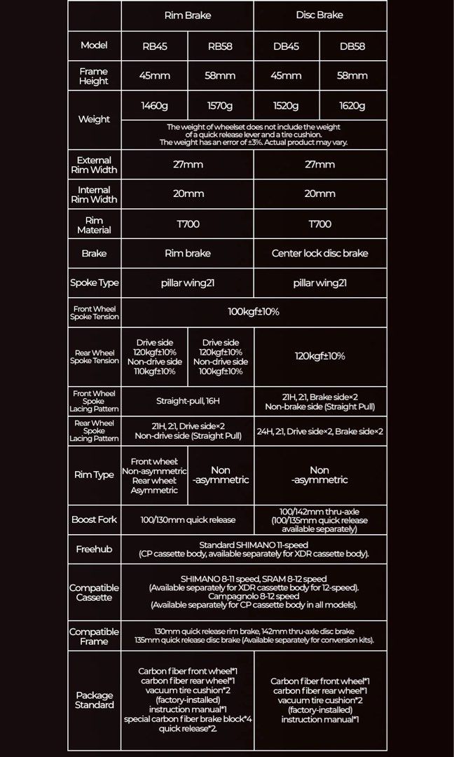 Magene EXAR Pro / Standard Road Carbon Fiber Wheelset 2022 Tubeless ...