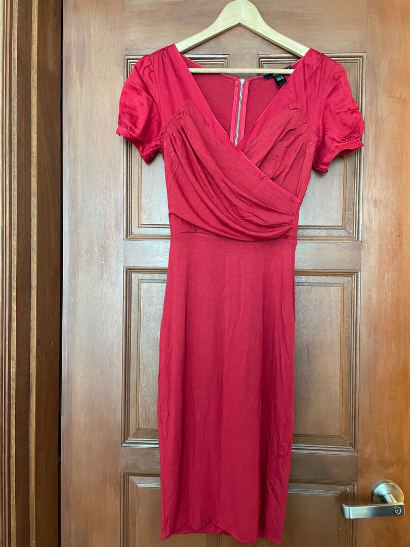 Mango Red Dress, Women's Fashion, Dresses & Sets, Dresses on Carousell