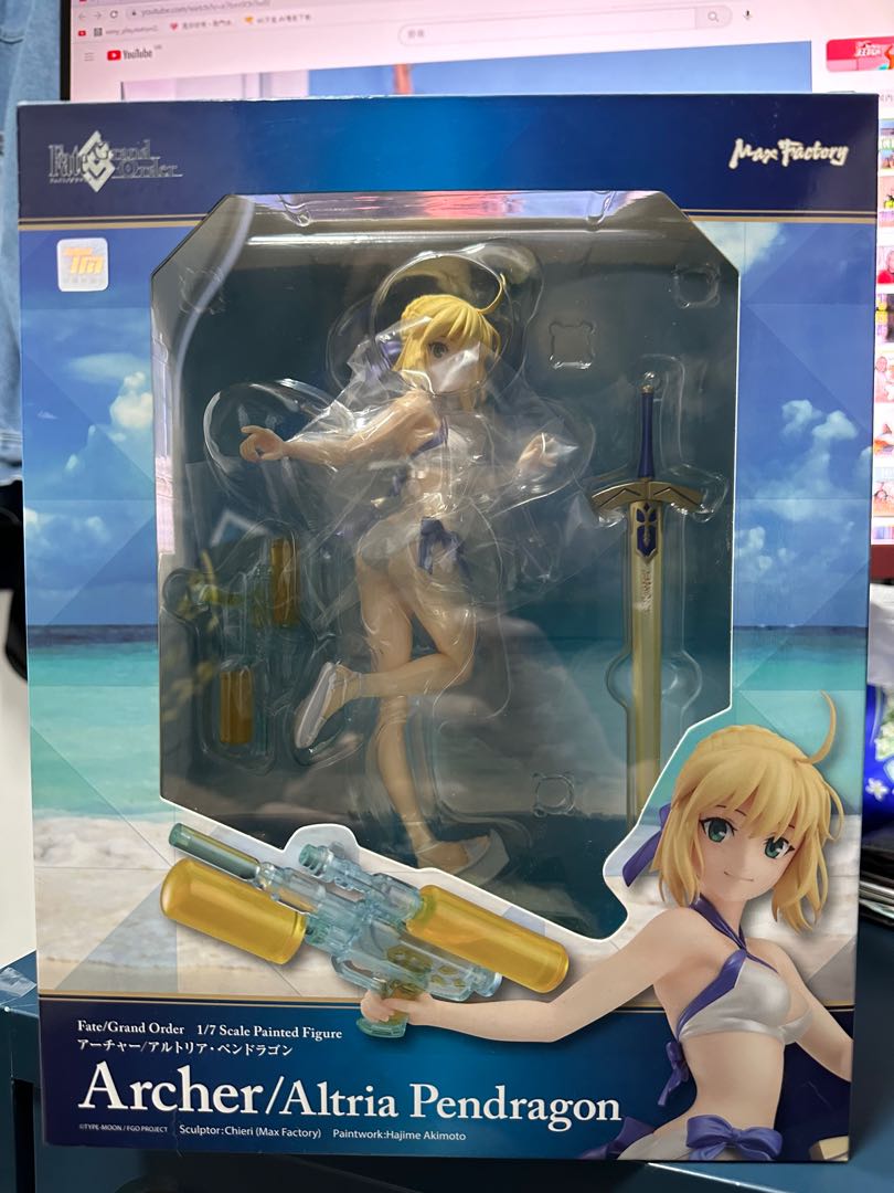 Max factory Fate FGO Archer altria pendragon 弓兵 弓呆 水着, 興趣及遊戲, 玩具 & 遊戲類 - Carousell