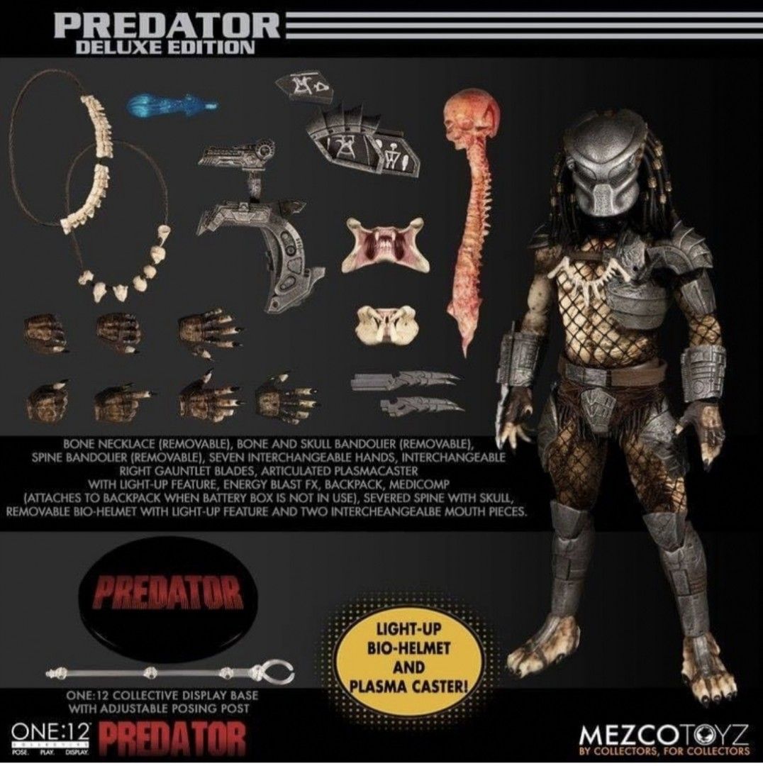MEZCO One:12 Collective 鐵血戰士Predator Deluxe Edition, 興趣及遊戲, 玩具 & 遊戲類 ...