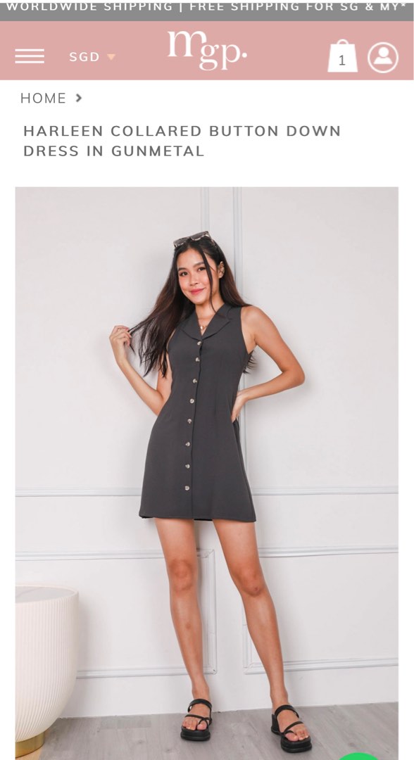 Mgp Label Harleen in Gunmetal, Women's Fashion, Dresses & Sets, Dresses on Carousell