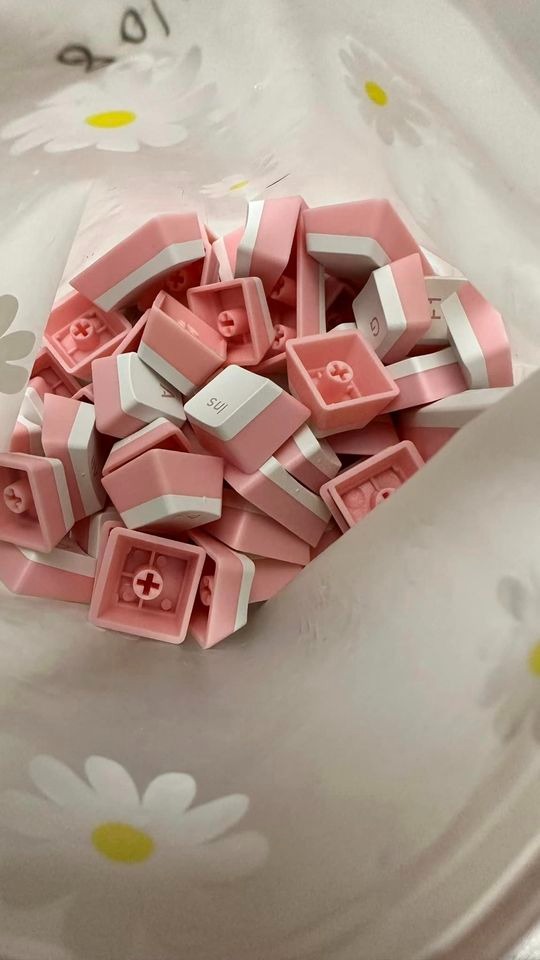 Milk Pink Pudding keycaps, Computers & Tech, Parts & Accessories, Other ...