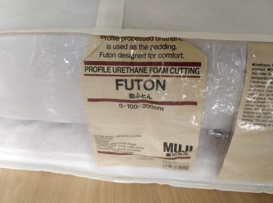Muji foldable futon mattress, Furniture & Home Living, Furniture, Bed ...