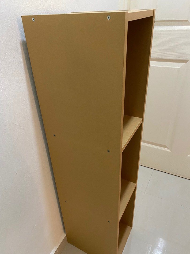 Muji pulp board box shelf storage 3 tier slim, Furniture & Home Living ...