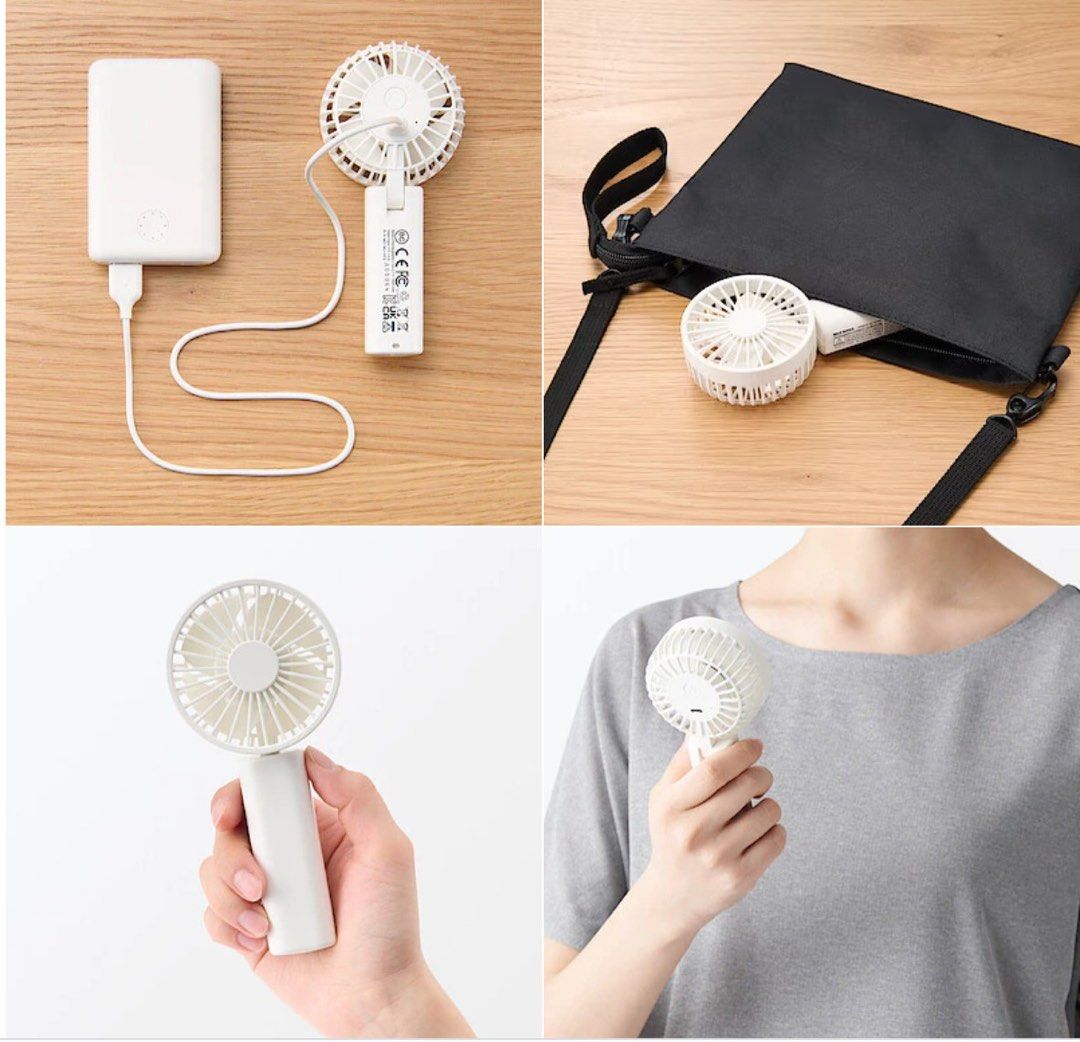 Muji Rechargeable Compact handheld fan, Everything Else on Carousell