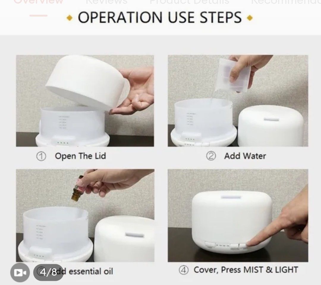 Muji style Aroma diffuser, Furniture & Home Living, Home Fragrance on ...