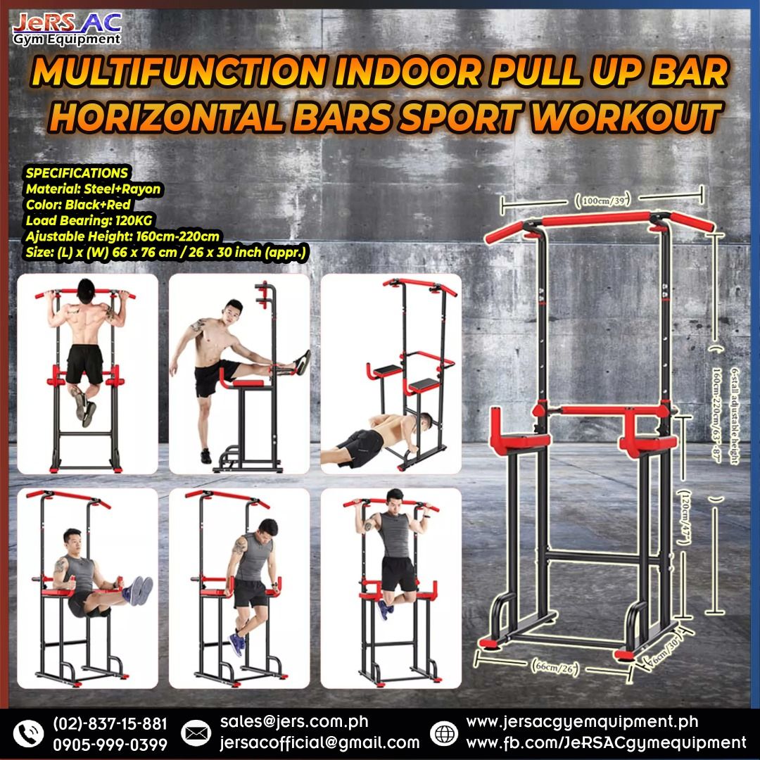 Multifunction Indoor Pull Up Bar Horizontal Bars Sport Workout, Sports ...