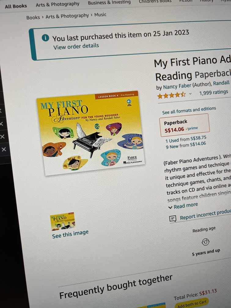 My First Piano Adventure Lesson Book A, Hobbies & Toys, Books ...