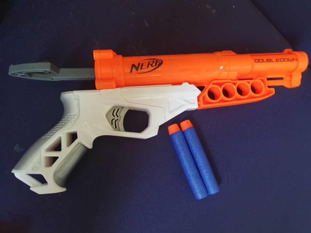 Nerf DoubleDown (preloved), Hobbies & Toys, Toys & Games on Carousell