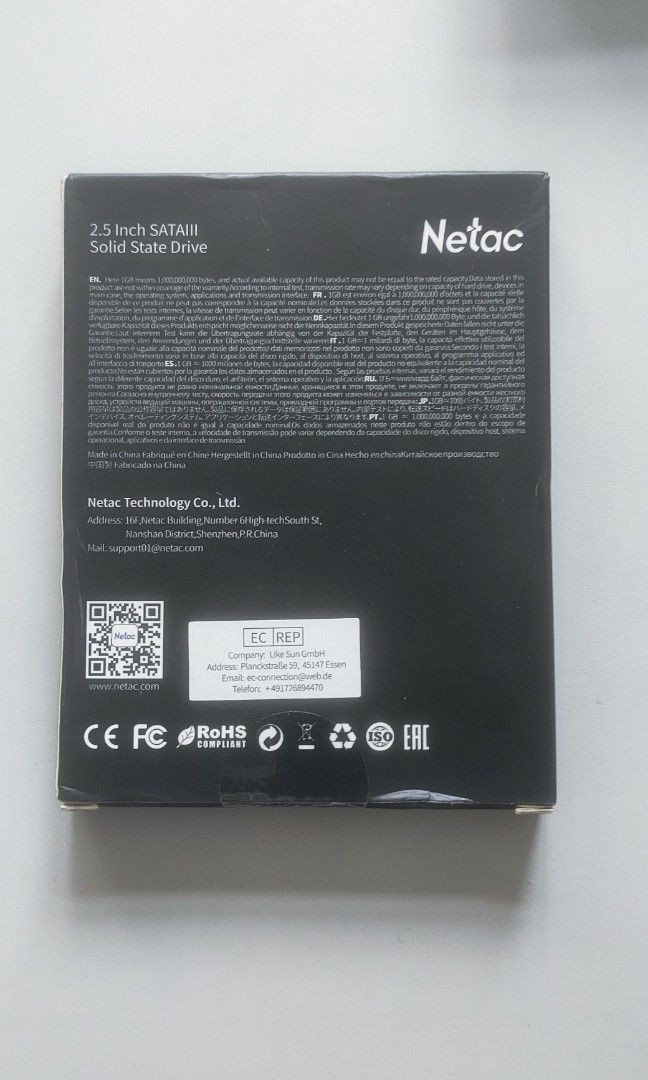 Netac sata 2.5" ssd 256GB, Computers & Tech, Parts & Accessories, Hard ...