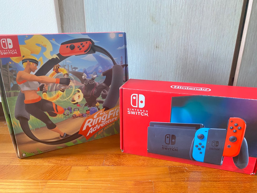 Nintendo Switch Gen 2 + Ring Fit, Video Gaming, Video Games, Nintendo ...