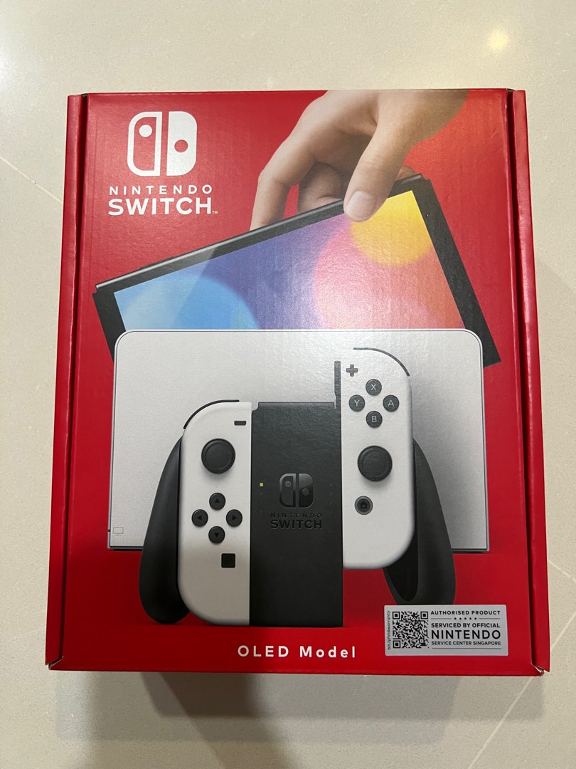 Nintendo Switch OLED White QYOP, Video Gaming, Video Game Consoles ...