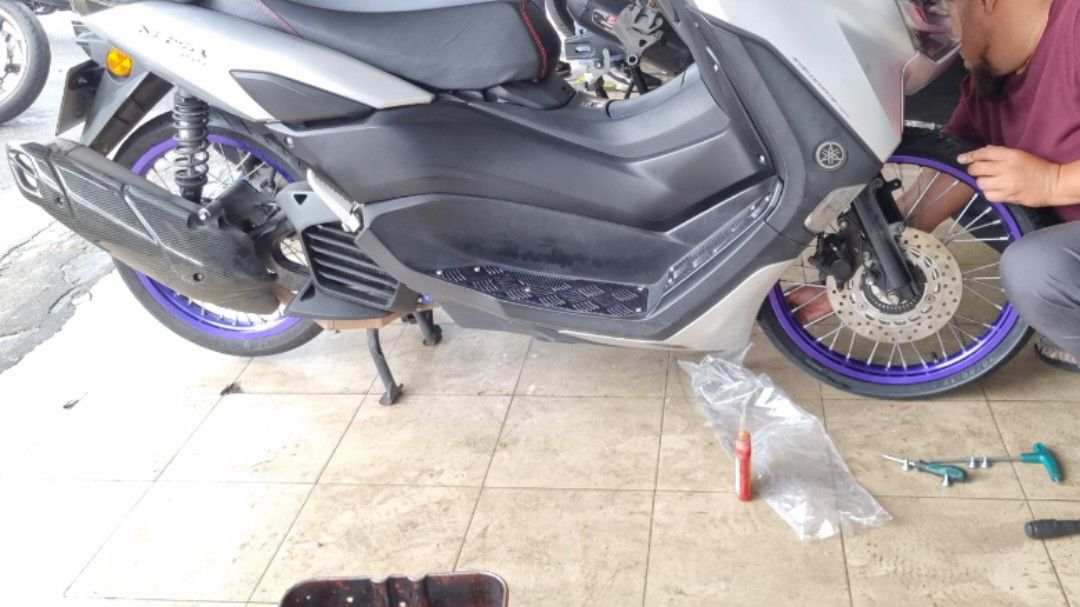 Nmax v2 17" Spoke Rims, Motorcycles, Motorcycle Accessories on Carousell