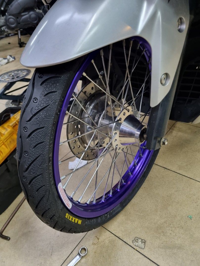 Nmax v2 17" Spoke Rims, Motorcycles, Motorcycle Accessories on Carousell
