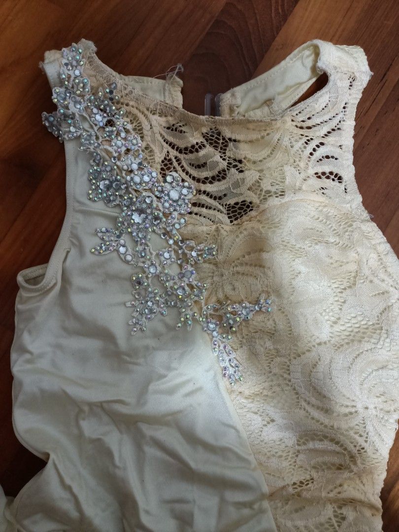 Cream lace dance costume, Women's Fashion, Dresses & Sets, Dresses on ...