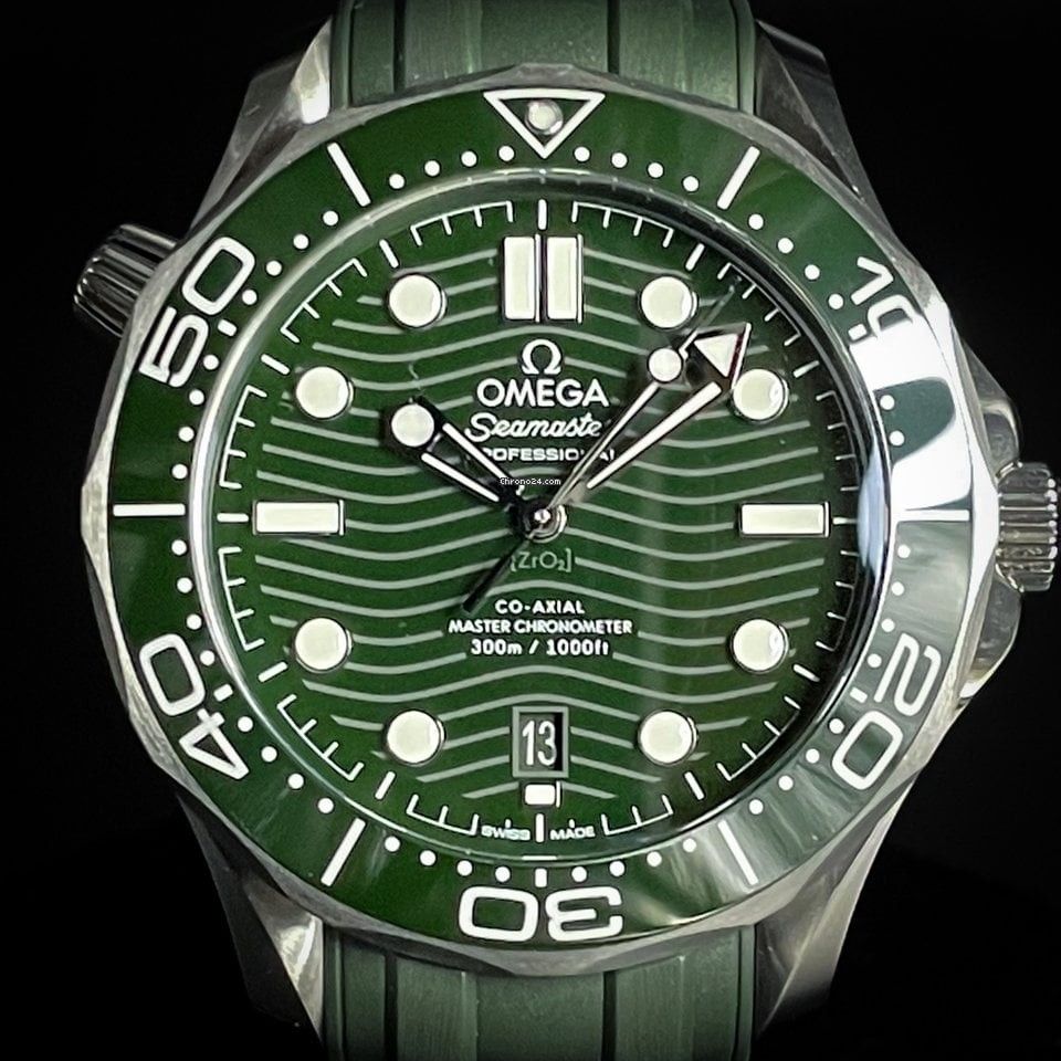 Omega seamaster green ceramic 300m, Luxury, Watches on Carousell