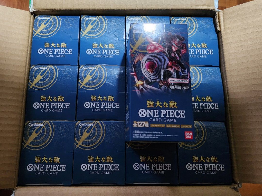 One Piece OP03 Mighty Enemies Pillars of Strength Booster Case SEALED ...