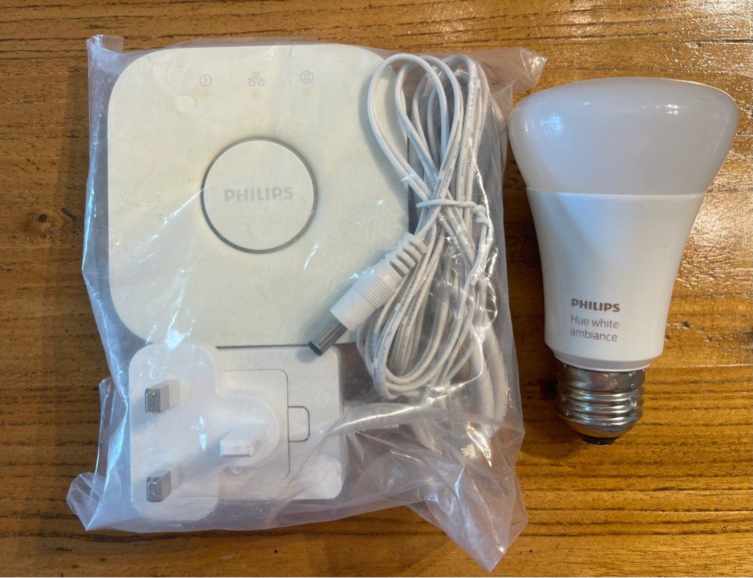 Philips Hue Bridge + Philips Hue Light bulb, Furniture & Home Living ...