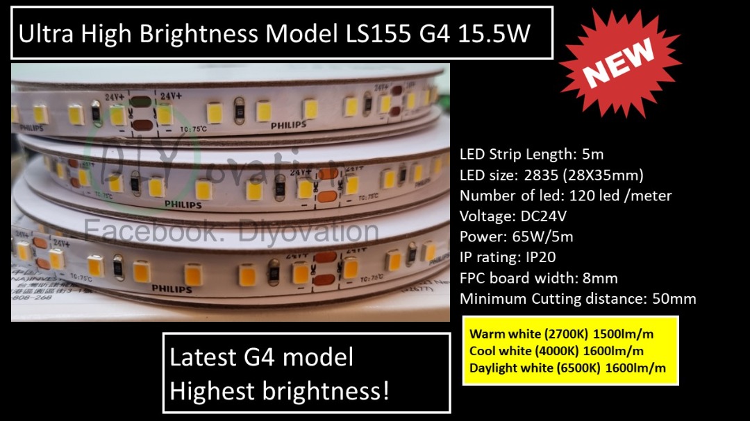 Philips LED strip LS155 15.5W G4/ Latest high brightness model/Cove ...