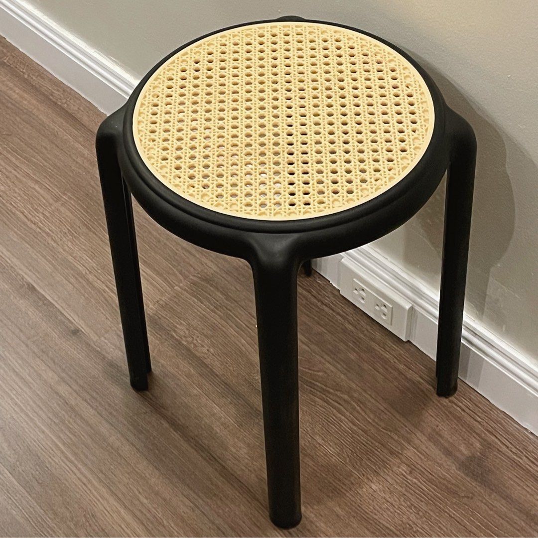 Plastic Rattan Stool on Carousell