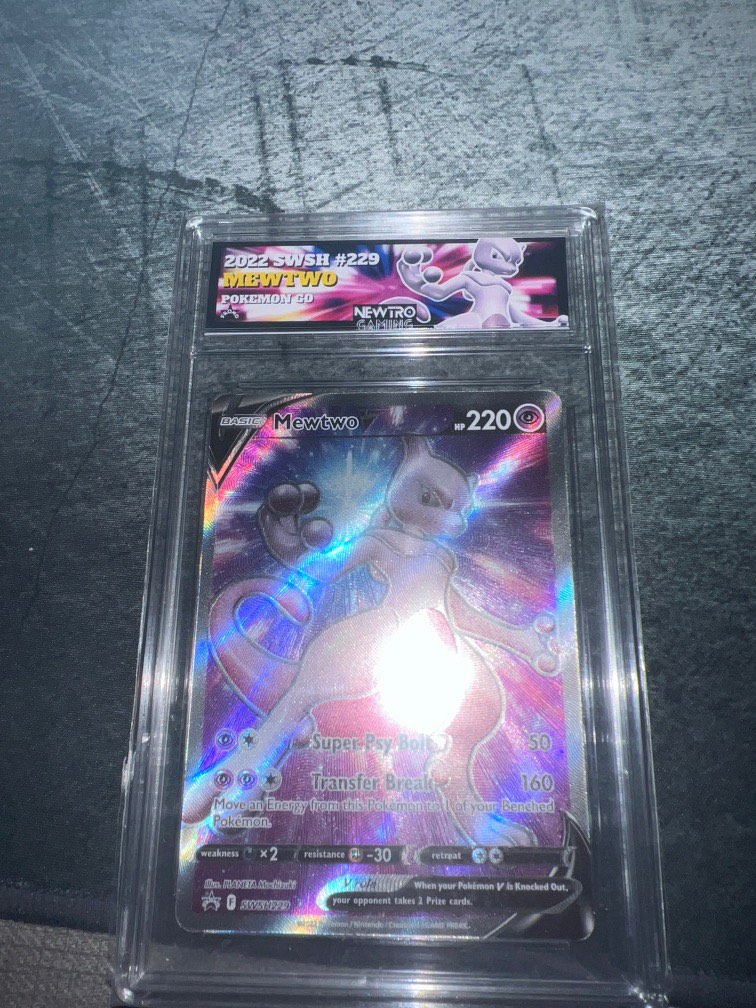Pokemon Mewtwo Promo Custom Slab, Hobbies & Toys, Toys & Games on Carousell
