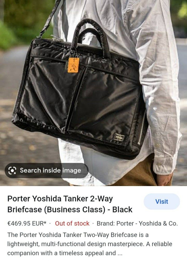 Porter 2way Briefcase, Luxury, Bags & Wallets on Carousell