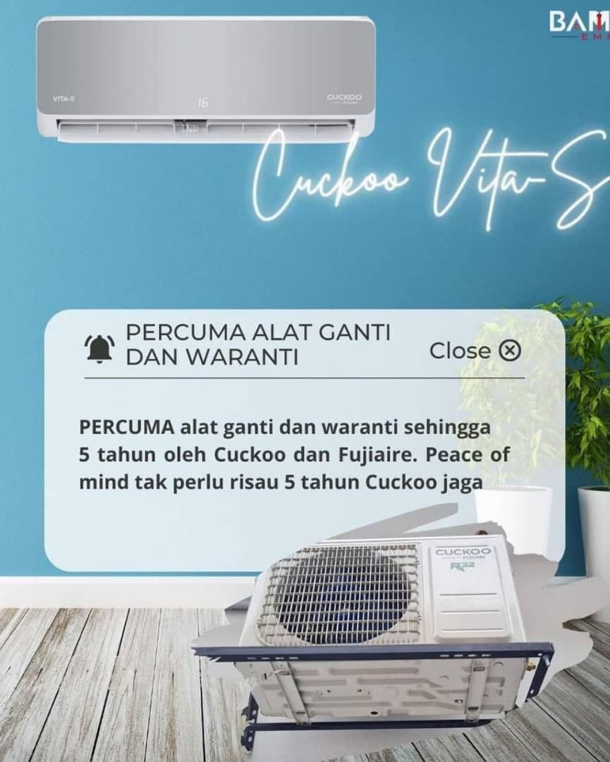 PROMO AIRCOND CUCKOO BAYAR ANSURAN FREE PEMASANGAN, TV & Home ...
