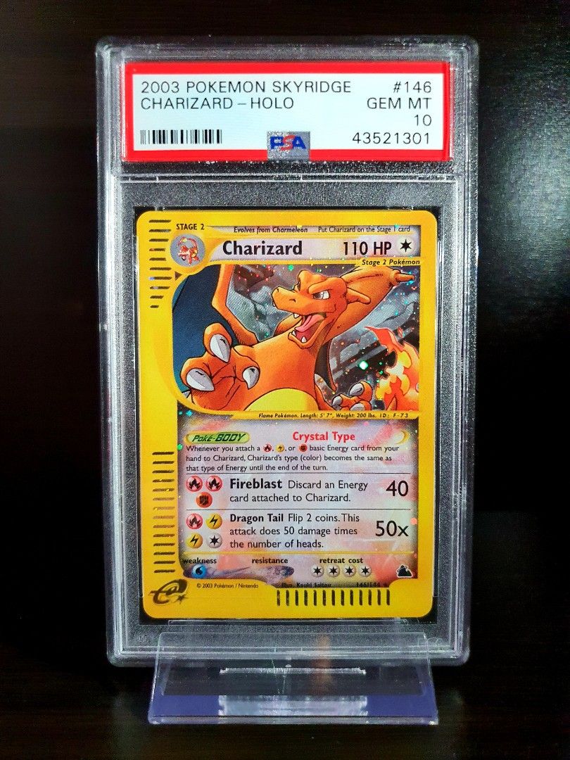 PSA 10 Crystal Charizard WOTC Skyridge E-Series, Hobbies & Toys, Toys ...