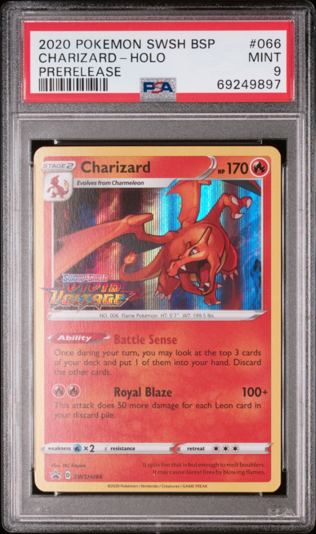 PSA 9 CHARIZARD BLACK STAR PROMO PRE-RELEASE STAMPED VIVID VOLTAGE ...