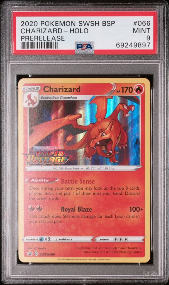 PSA 9 CHARIZARD BLACK STAR PROMO PRE-RELEASE STAMPED VIVID VOLTAGE ...