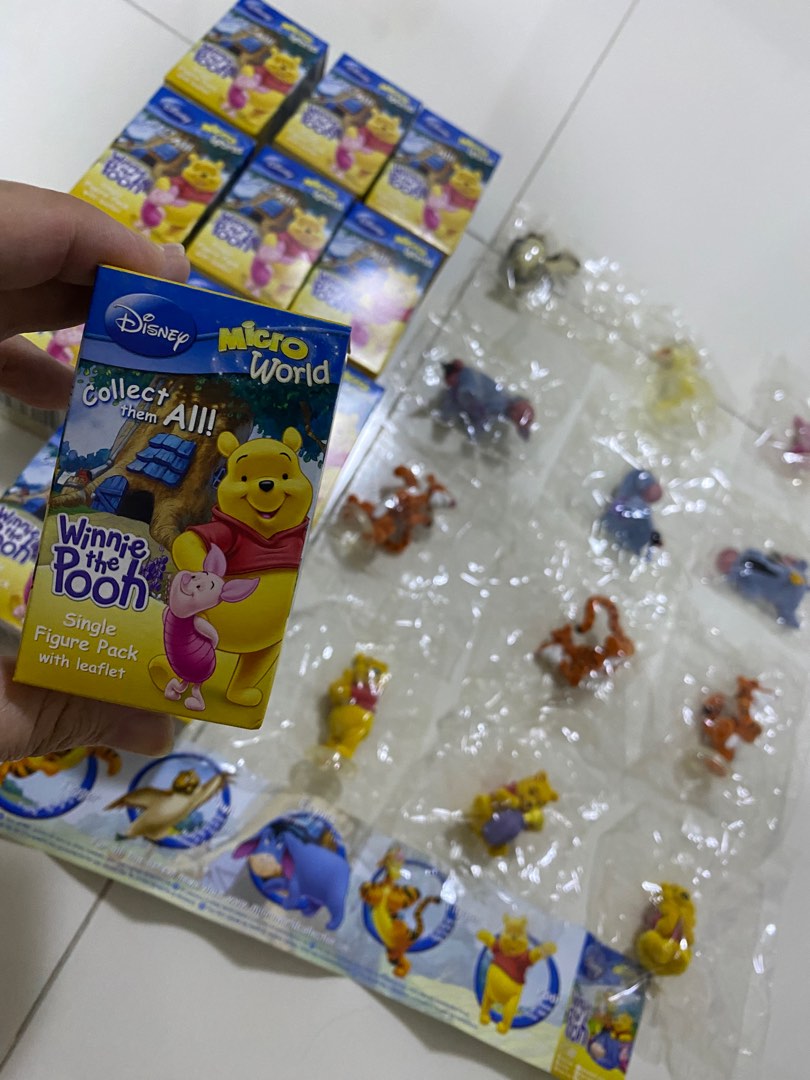 Rare blind box Winnie the Pooh complete set of 12: Disney micro world ...