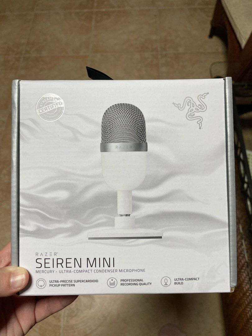 Razer Seiren Mini — Ultra-Compact Streaming Microphone in WHITE, Audio ...
