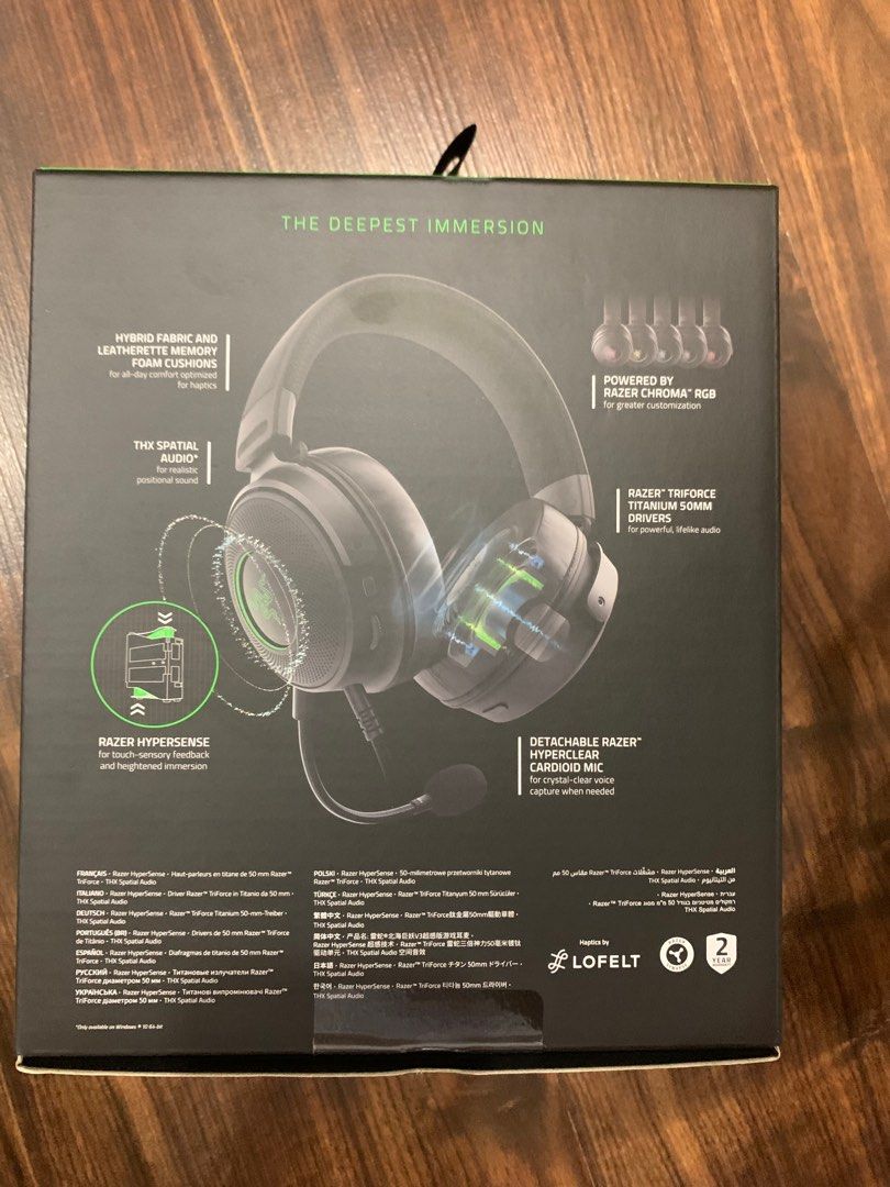 Razor Kraken V3 Hypersense, Audio, Headphones & Headsets on Carousell