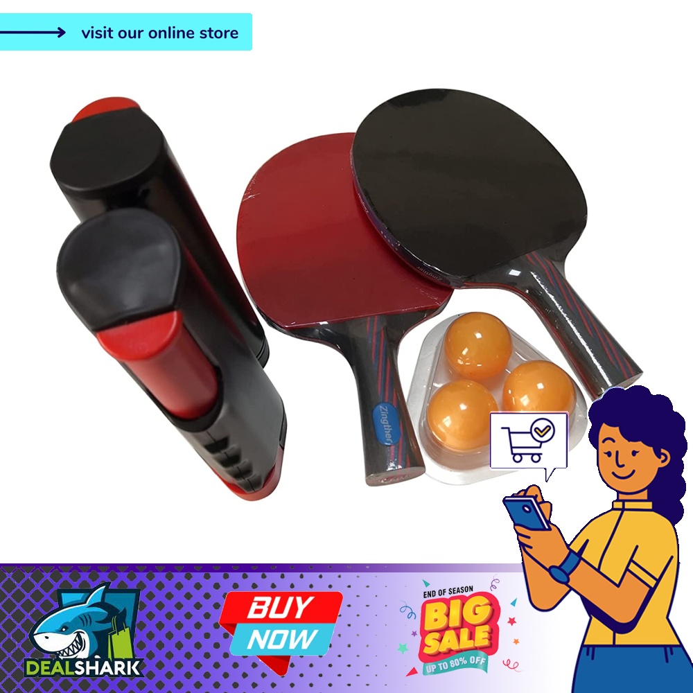 (readystock) Zingther Table Tennis Bat Set Including 2 Table Tennis ...