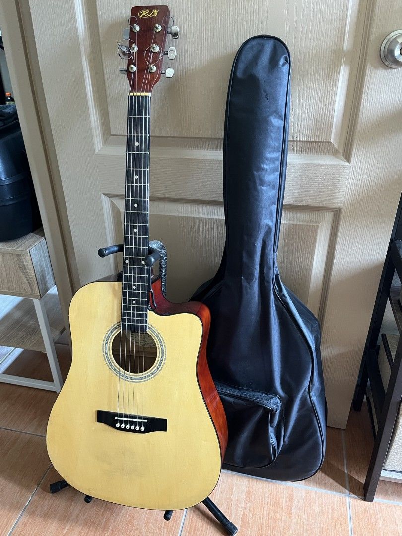 RJ Acoustic Guitar, Hobbies & Toys, Music & Media, Musical Instruments on Carousell