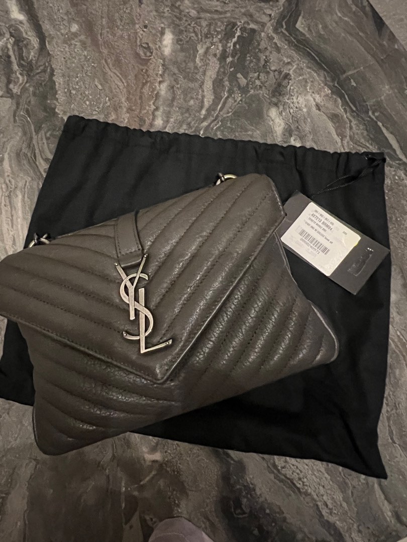 Saint Laurent YSL Medium College Grey SHW, Luxury, Bags & Wallets on ...