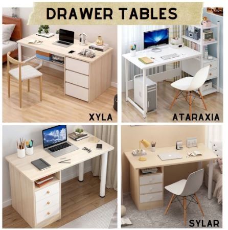 Scandinavian Study table with shelves Home Furniture Desk Furniture ...