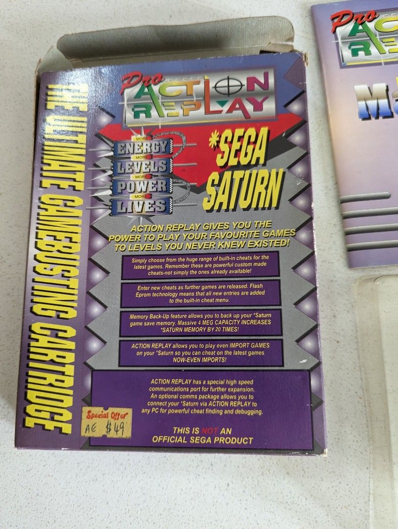 Sega Saturn pro action replay complete and rare, Video Gaming, Gaming ...