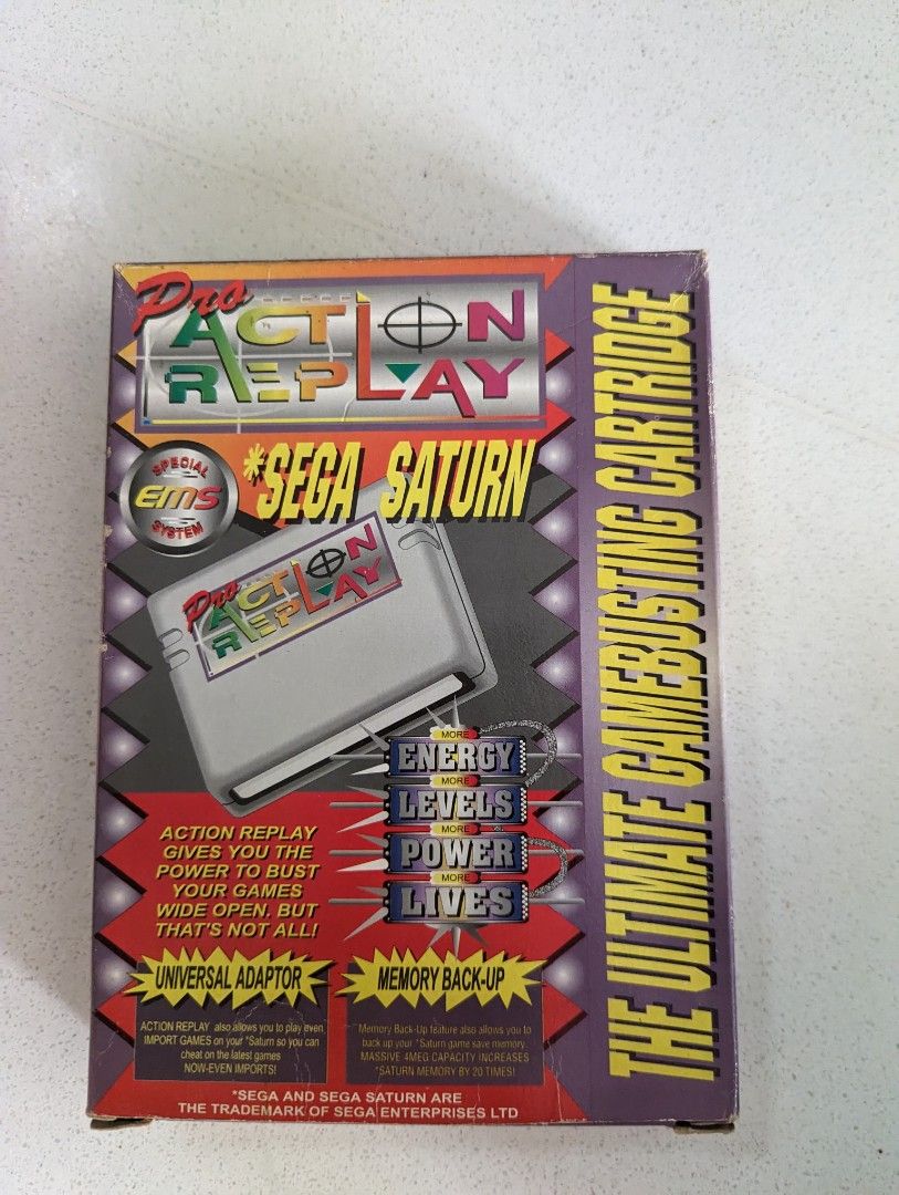 Sega Saturn pro action replay complete and rare, Video Gaming, Gaming ...