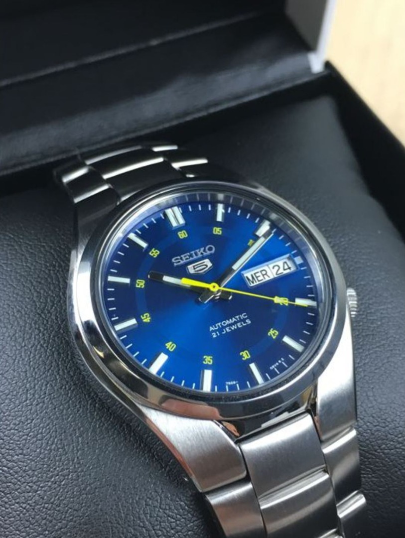 Seiko 5 SNK615K1 SNK615K SNK615 Automatic 21 Jewels Stainless Steel Men ...