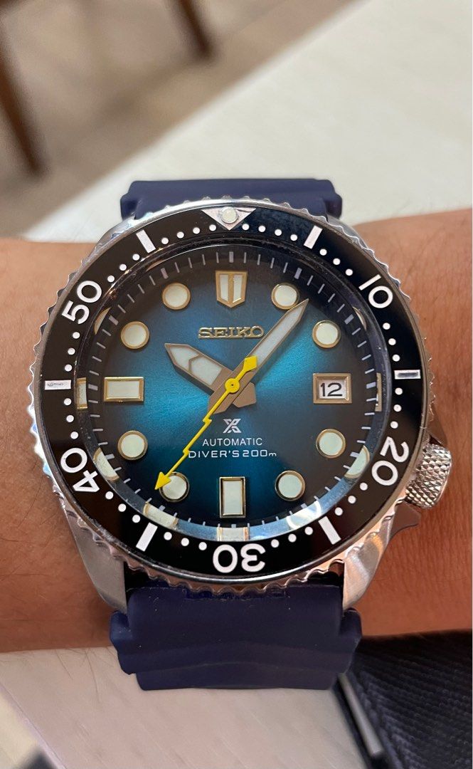 Seiko mod diver deep blue, Luxury, Watches on Carousell