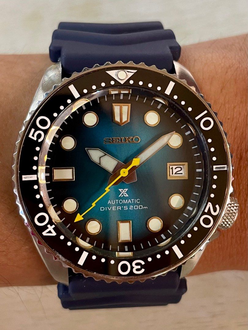 Seiko mod diver deep blue, Luxury, Watches on Carousell