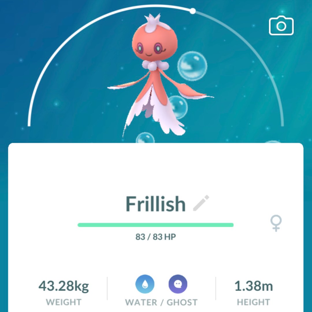 Shiny Female Frillish (Pokemon GO) (iOS/Android), Video Gaming, Gaming ...